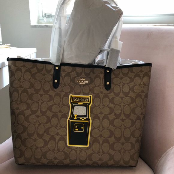 Coach | Bags | New Coach Reversible Limited Edition Pac Man Tote | Poshmark